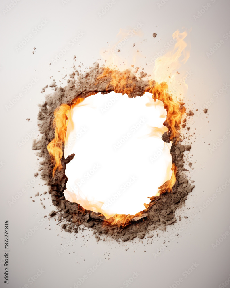 PNG Hole circle flame fire. Stock Photo | Adobe Stock