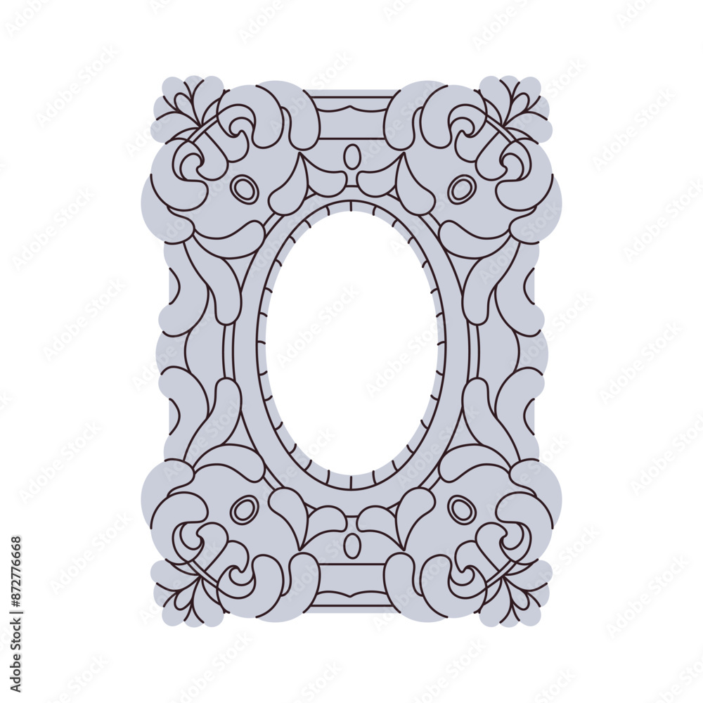 Vintage painting frame. Baguette framework, decorative border in ...