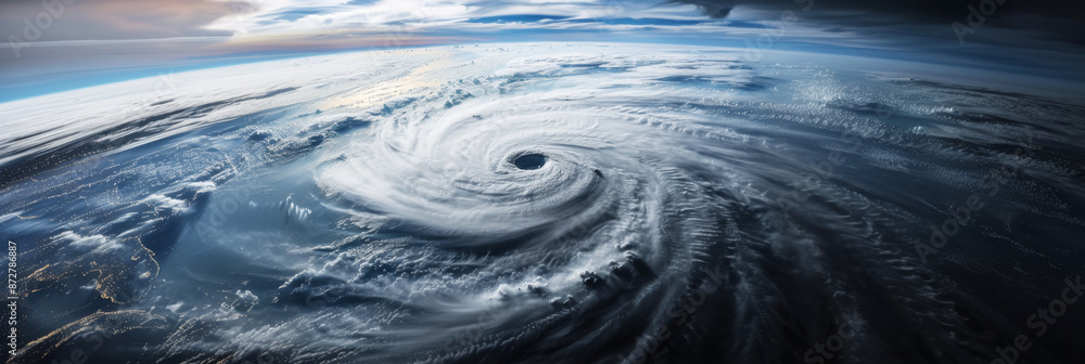 weather over ocean background, Hurricane from space, atmospheric ...