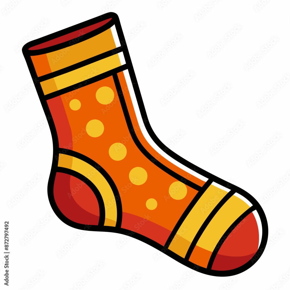 sock clipart cartoon Illustration drawing Stock Vector | Adobe Stock