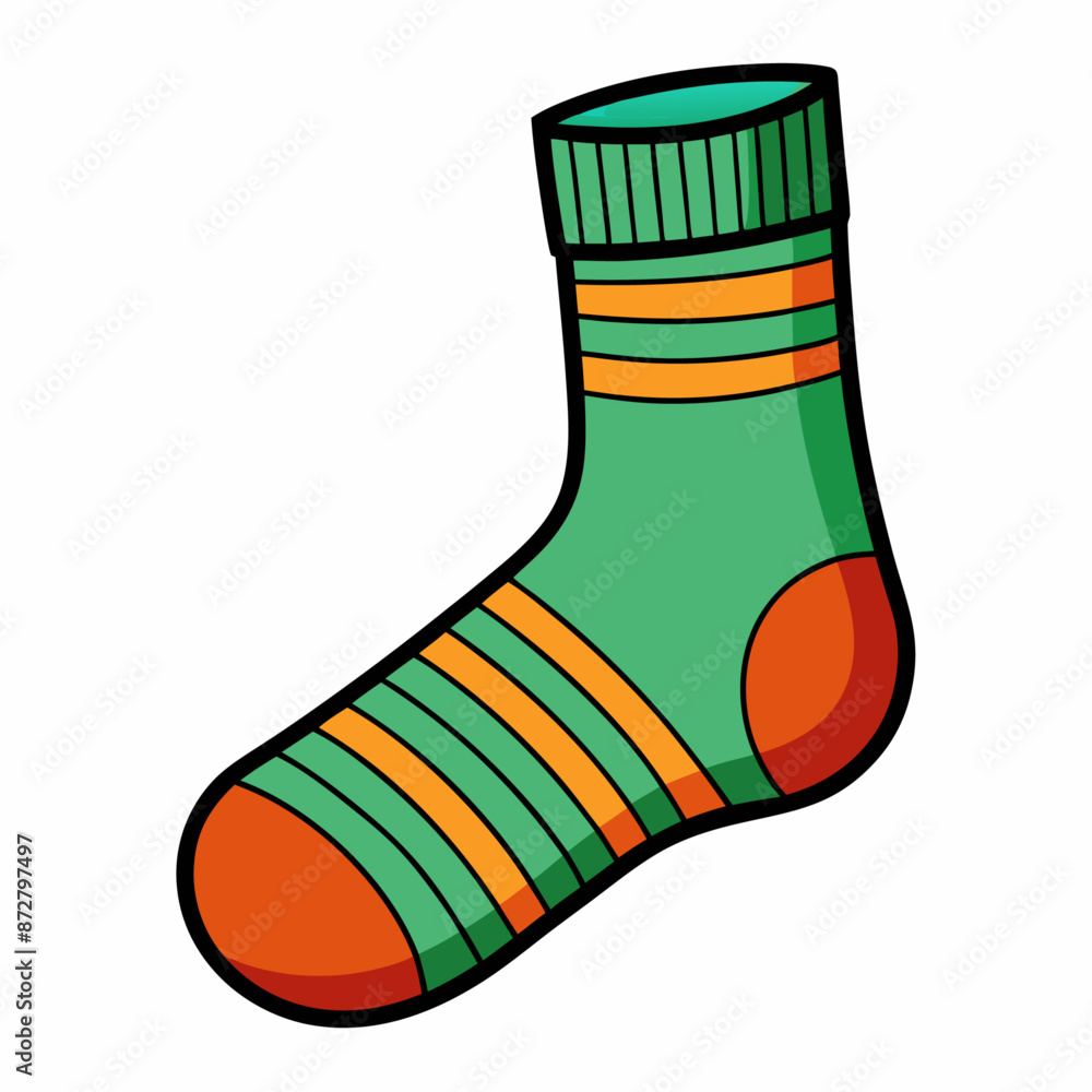 sock clipart cartoon Illustration drawing Stock Vector | Adobe Stock