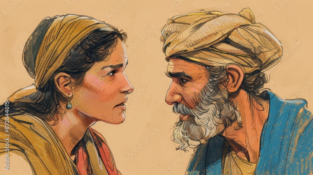 Ruth,Ruth and Boaz at the Threshing Floor,Ruth and Boaz at the ...