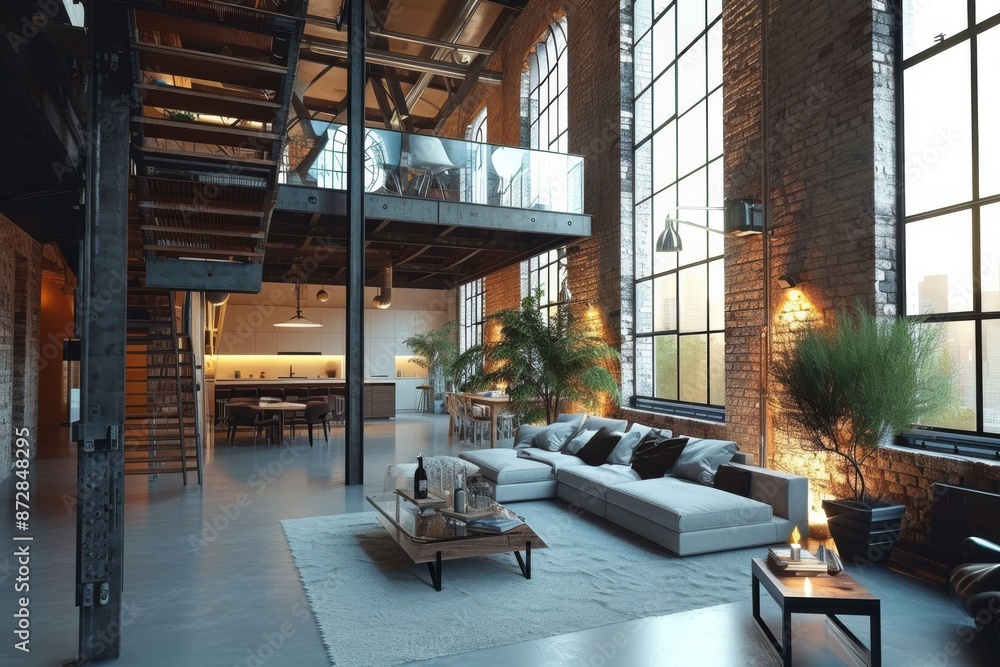 Sleek and stylish modern loft interior design ideas with minimalist ...