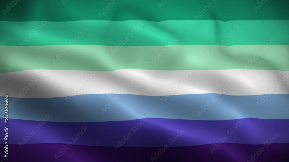 LGBT Gay Men Pride flag waving animation, perfect loop, 4K video ...