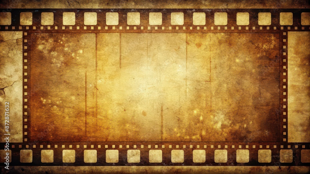 Vintage film strip texture background with grain and scratches, old ...