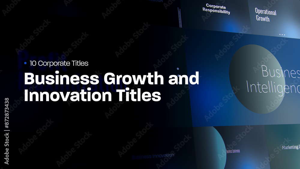 Business Growth and Innovation Titles | 10 Motion Titles with Control ...