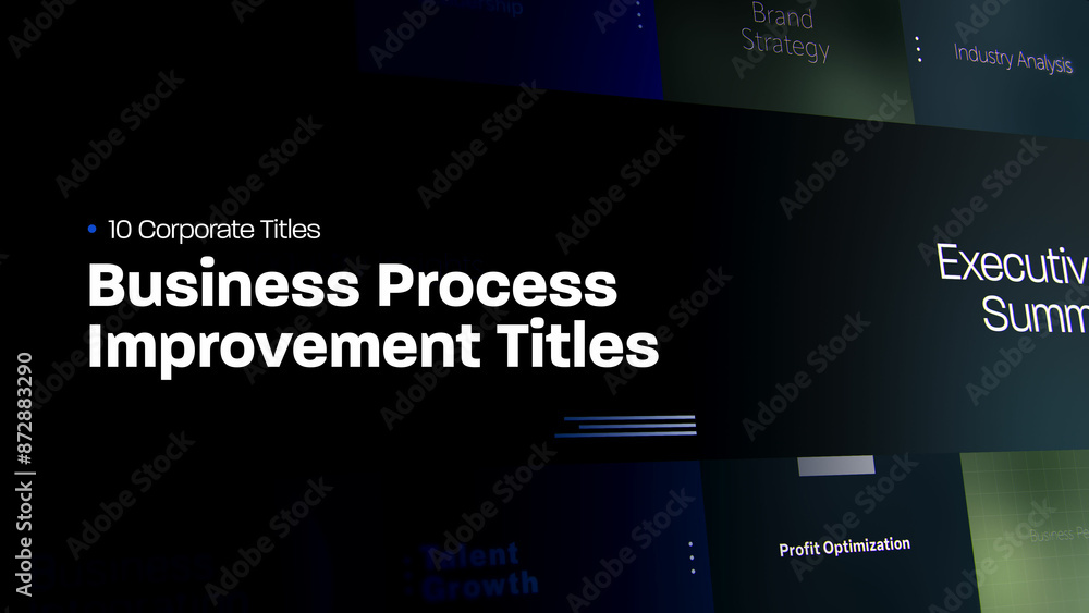 Business Process Improvement Titles | 10 Motion Titles with Control ...