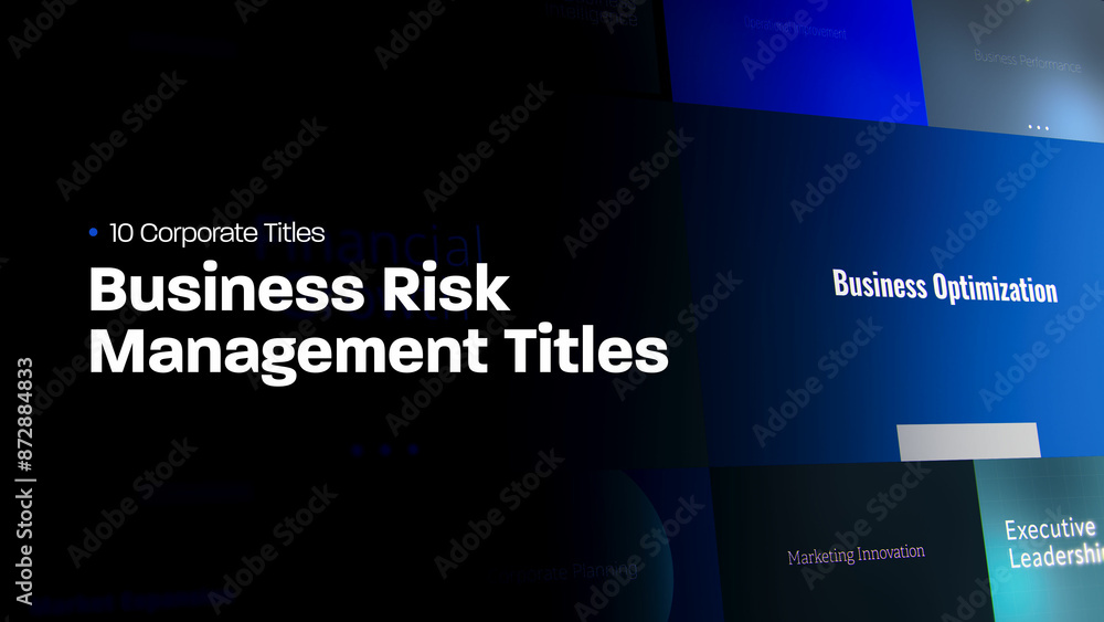 Business Risk Management Titles | 10 Motion Titles with Control Panels ...