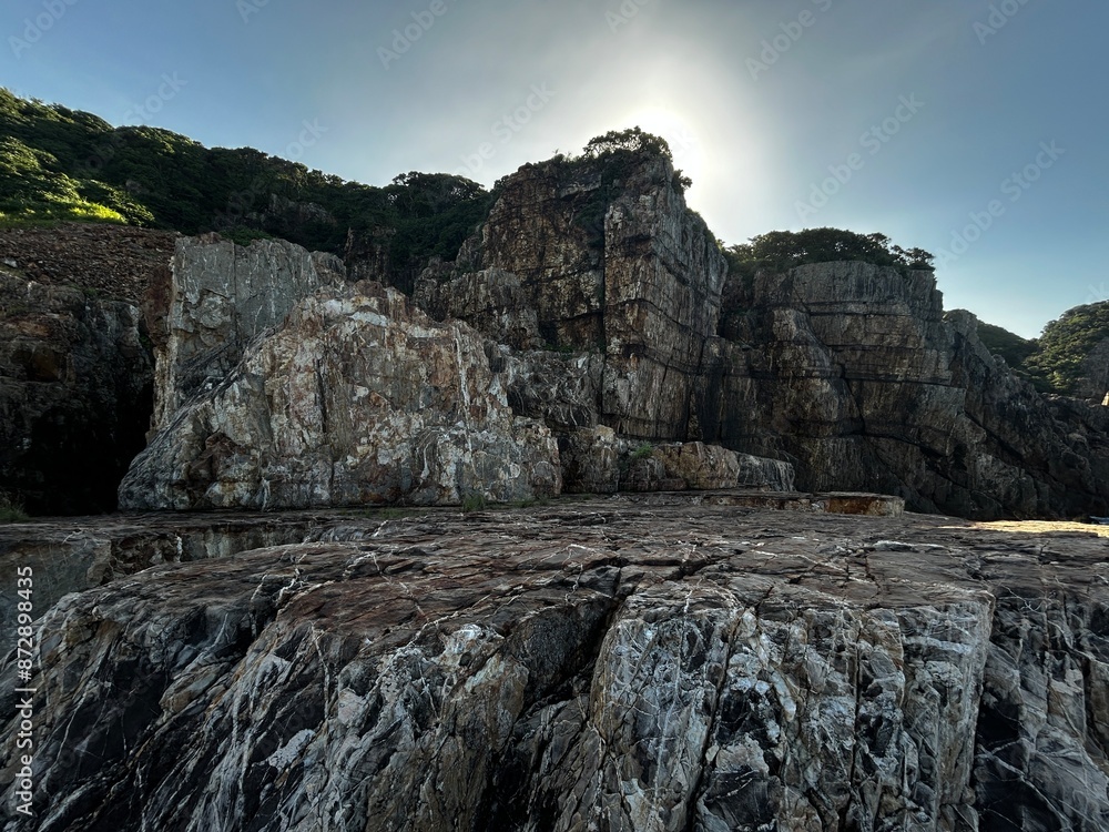 The ruins of the Nita Hayasaki Mine (Crystal Cape) have a coast where ...