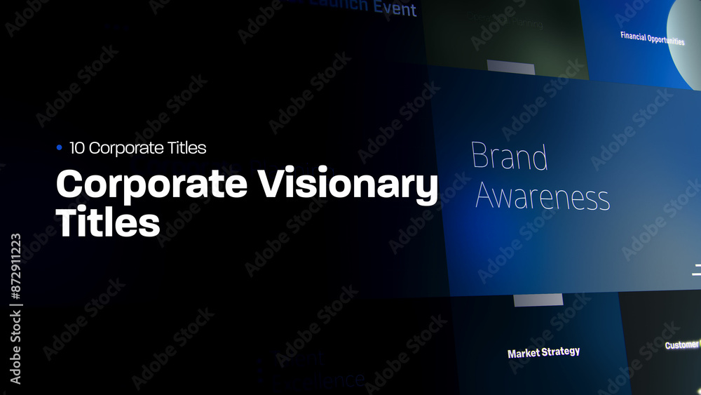 Corporate Visionary Titles | 10 Motion Titles with Control Panels Stock Template | Adobe Stock