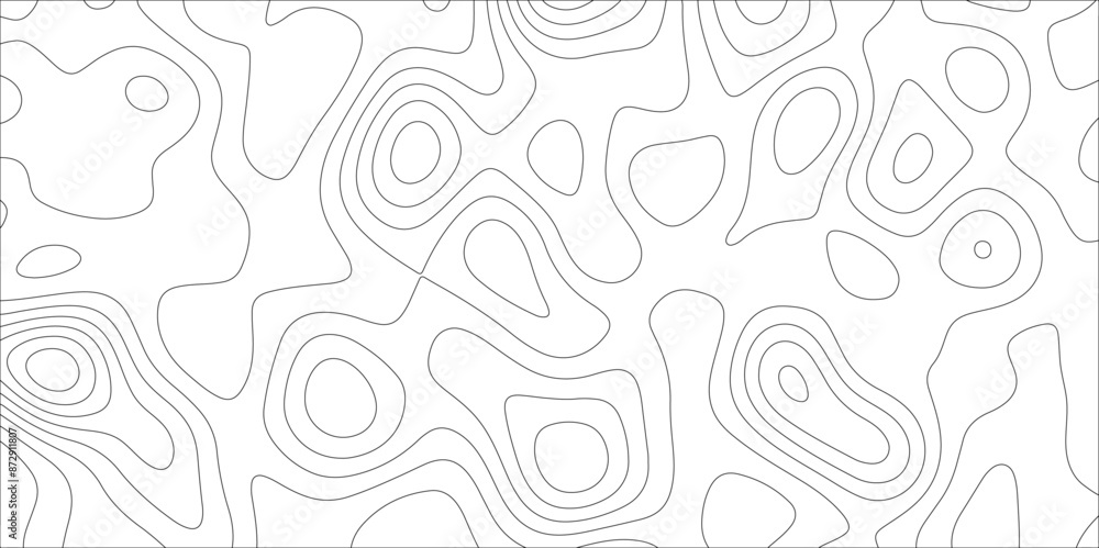 Abstract pattern with lines topographic map background. Ocean ...