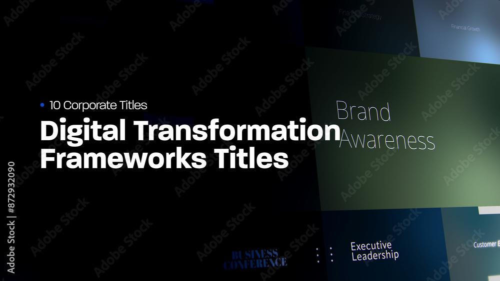 Digital Transformation Frameworks Titles | 4K Motion Titles Stock ...