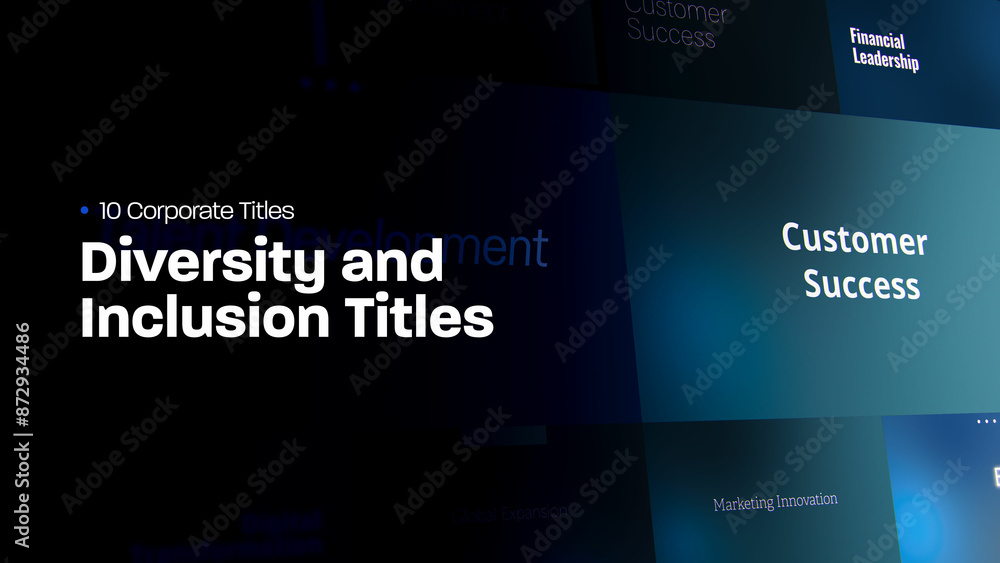 Diversity and Inclusion Titles | 10 Motion Titles with Control Panels ...