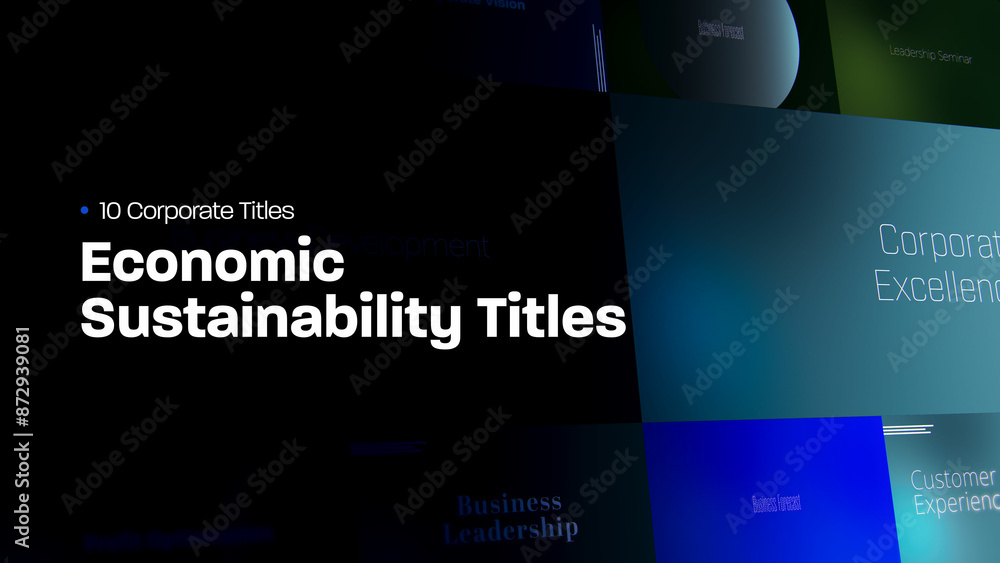 Economic Sustainability Titles | 10 Motion Titles with Control Panels ...