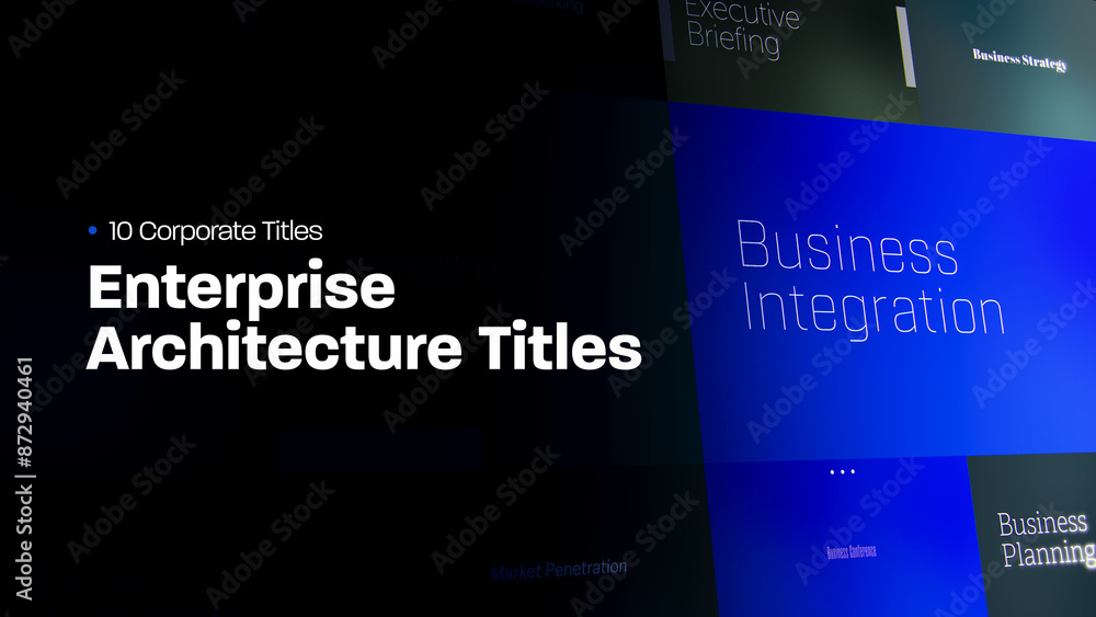 Enterprise Architecture Titles | 10 Motion Titles with Control Panels ...