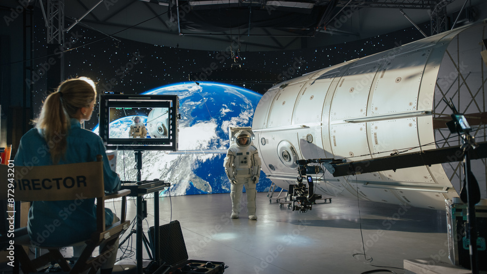 Successful Female Director Leads a Diverse Crew in Filming a Sci-fi ...