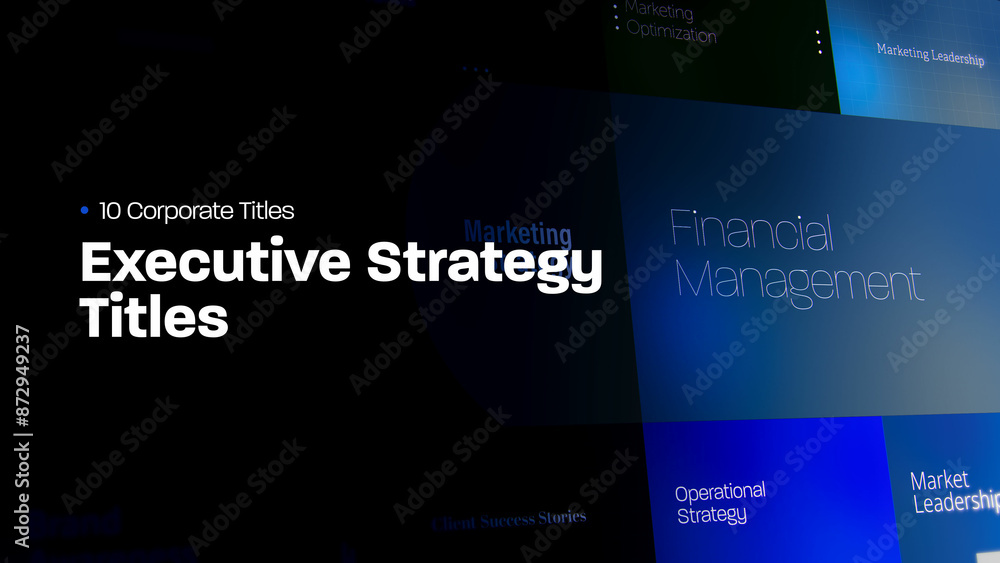 Executive Strategy Titles | 10 Motion Titles with Control Panels Stock Template | Adobe Stock