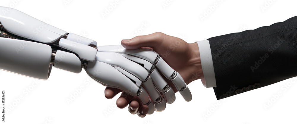 PNG 3d robot hand shaking hand with human hand technology handshake ...