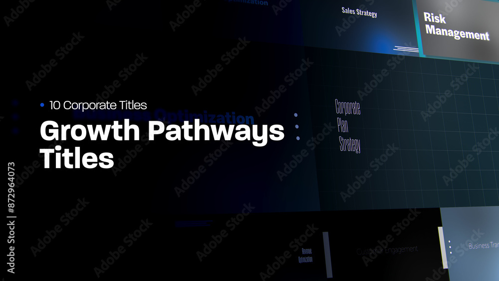 Growth Pathways Titles | 10 Motion Titles with Control Panels Stock ...