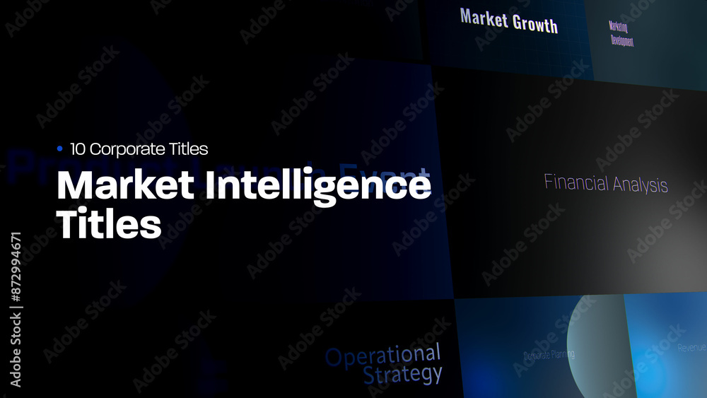 Market Intelligence Titles | 10 Motion Titles with Control Panels Stock ...