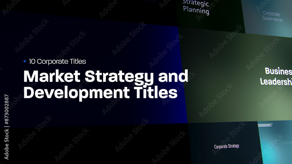 Market Strategy and Development Titles | 10 Motion Titles with Control ...