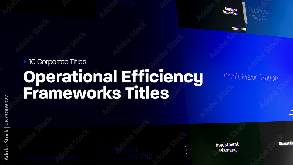 Operational Efficiency Frameworks Titles | 10 Motion Titles with ...