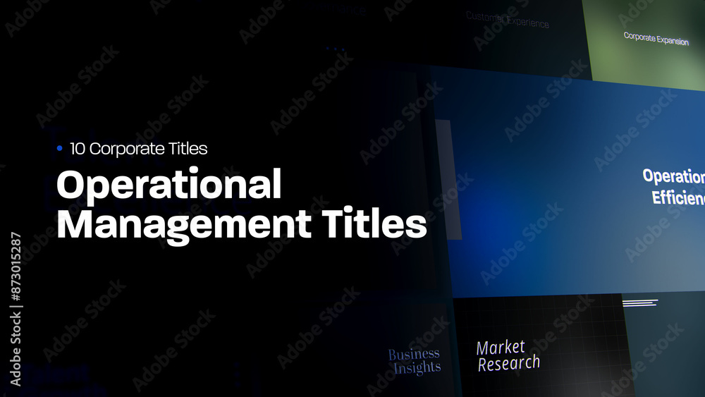 Operational Management Titles | 10 Motion Titles with Control Panels ...