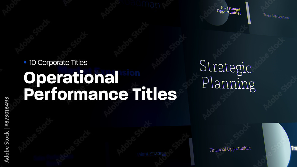 Operational Performance Titles | 10 Motion Titles with Control Panels ...