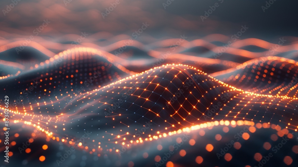 Create an image suitable for a PowerPoint background in dark mode ...