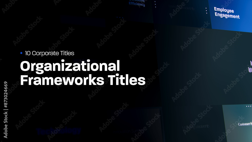 Organizational Frameworks Titles | 10 Motion Titles with Control Panels ...