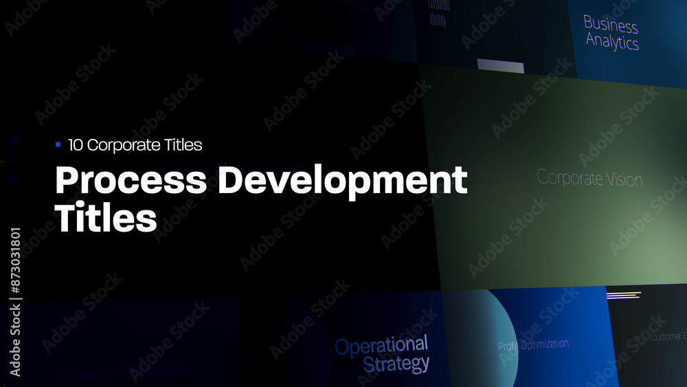 Process Development Titles | 10 Motion Titles with Control Panels Stock ...