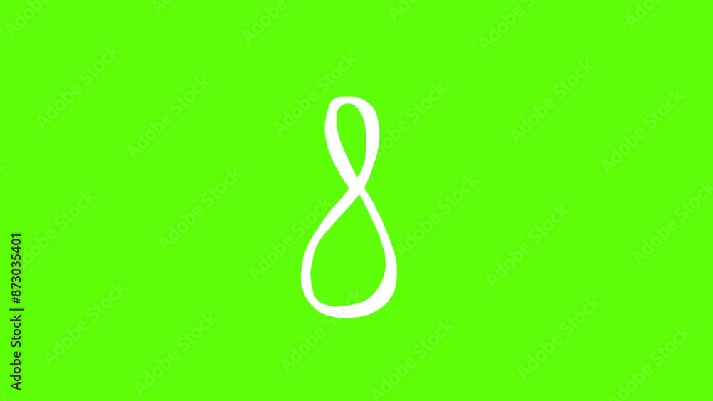 Moving down Cartoon liquid Numbers pack animation green screen ...