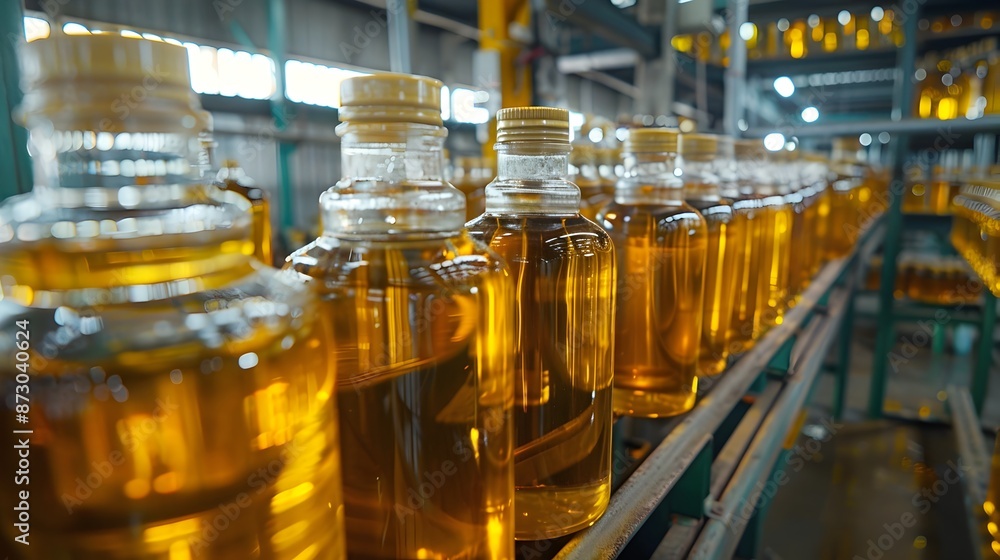 Multiple Stages of Rice Bran Oil Refining and Production Process ...