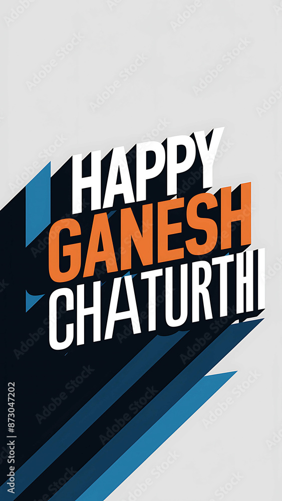 Happy Ganesh Chaturthi, Celebration, illustration of Lord Ganesha, Text ...