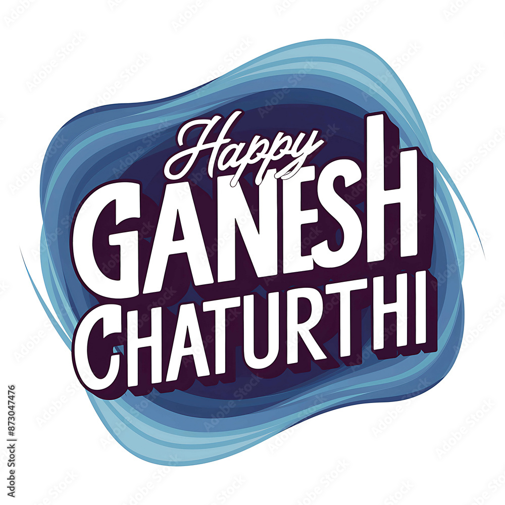 Happy Ganesh Chaturthi, Celebration, illustration of Lord Ganesha, Text ...