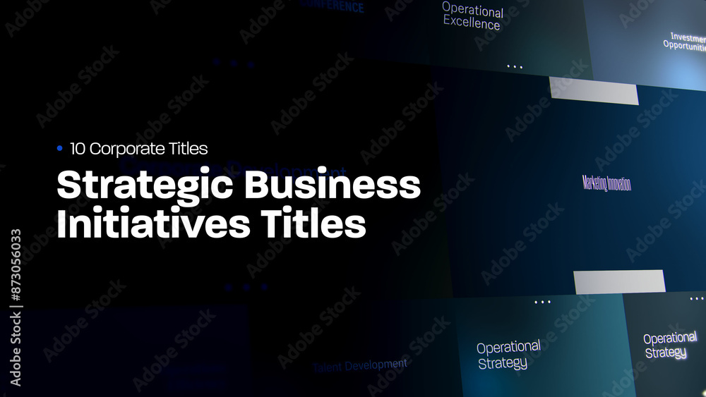 Strategic Business Initiatives Titles | 10 Motion Titles with Control ...