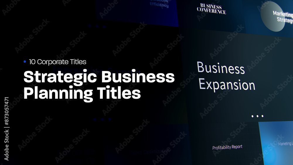 Strategic Business Planning Titles | 10 Motion Titles with Control ...