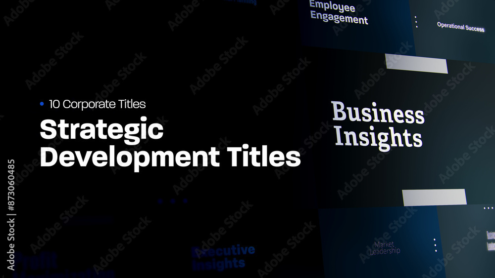 Strategic Development Titles | 10 Motion Titles with Control Panels ...