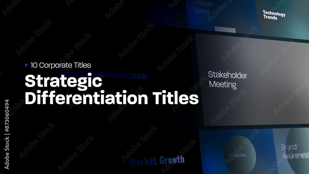 Strategic Differentiation Titles | 10 Motion Titles with Control Panels ...