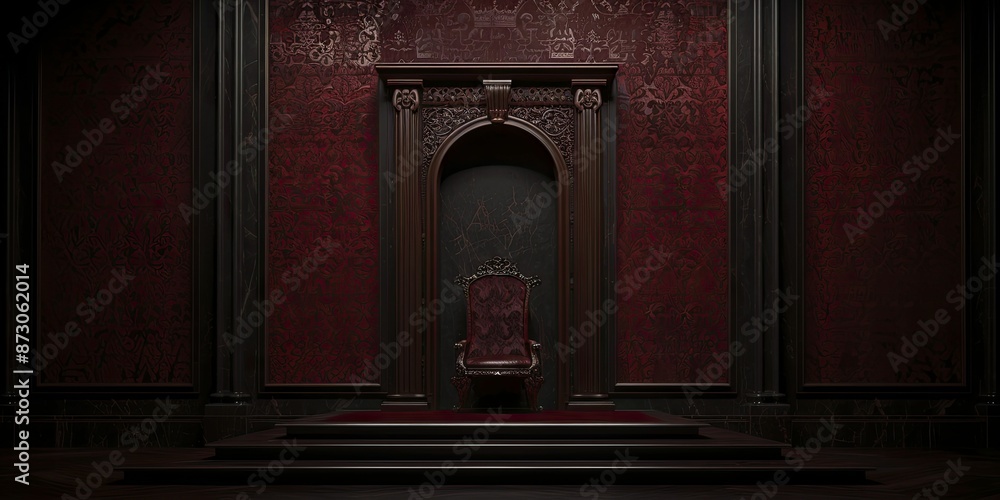 Throne room background with opulent details and royal motifs, perfect ...