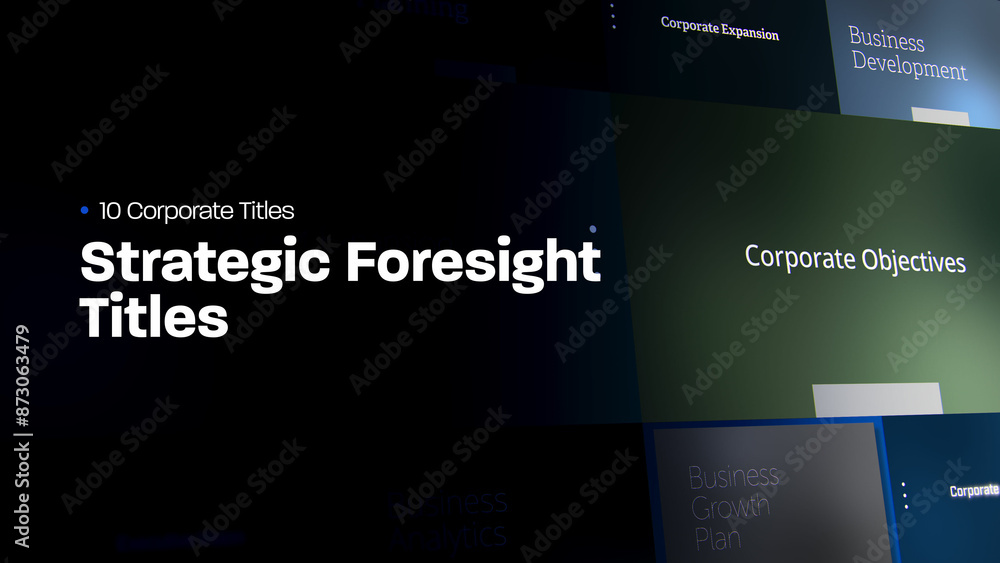 Strategic Foresight Titles | 10 Motion Titles with Control Panels Stock Template | Adobe Stock