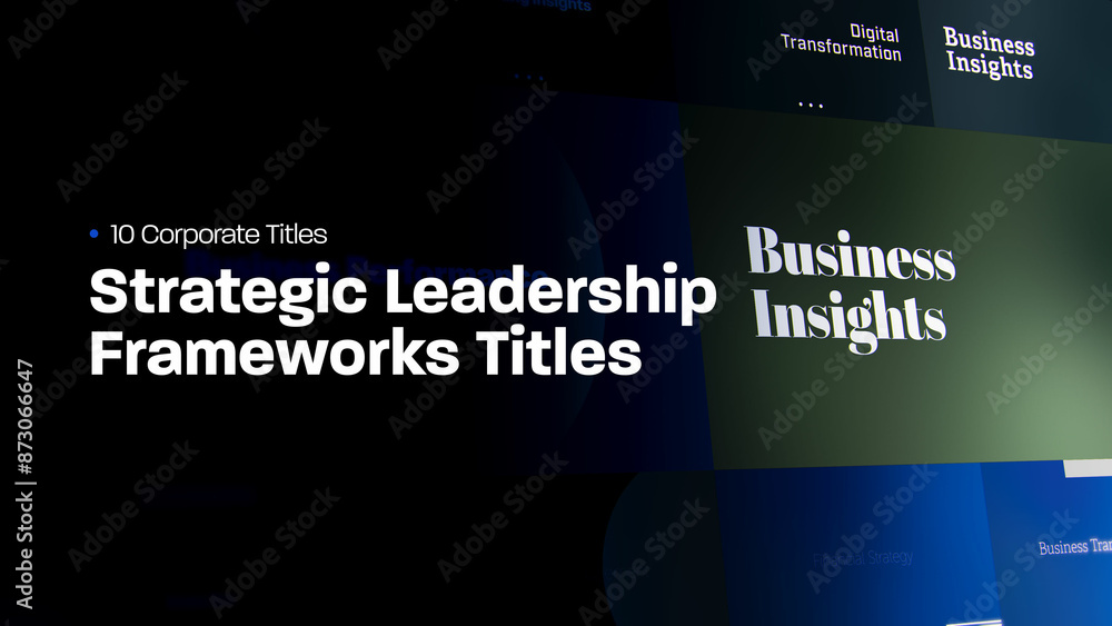 Strategic Leadership Frameworks Titles | 10 Motion Titles with Control ...