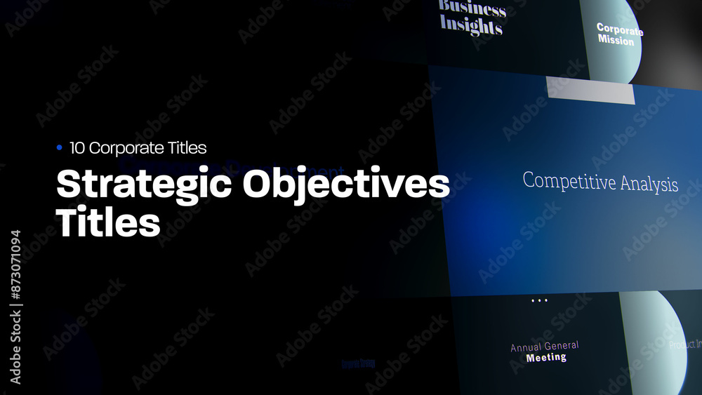 Strategic Objectives Titles | 10 Motion Titles with Control Panels ...