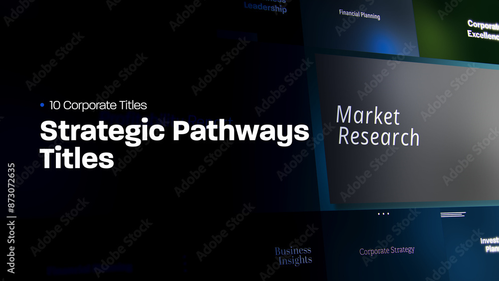 Strategic Pathways Titles | 10 Motion Titles with Control Panels Stock ...