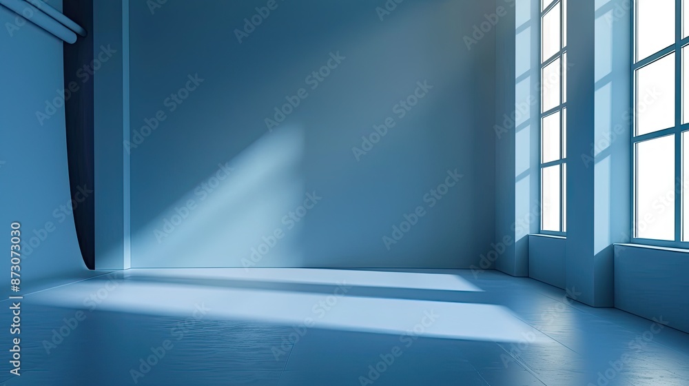 light blue photo studio background, professional natural dramatic ...