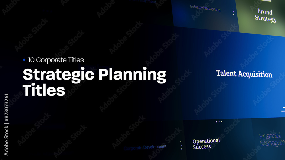 Strategic Planning Titles | 10 Motion Titles with Control Panels Stock ...