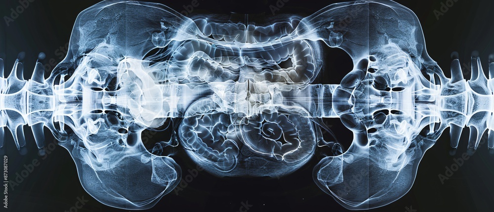 Clinical View of Human Abdominal CT Scan Revealing Digestive Organs in ...