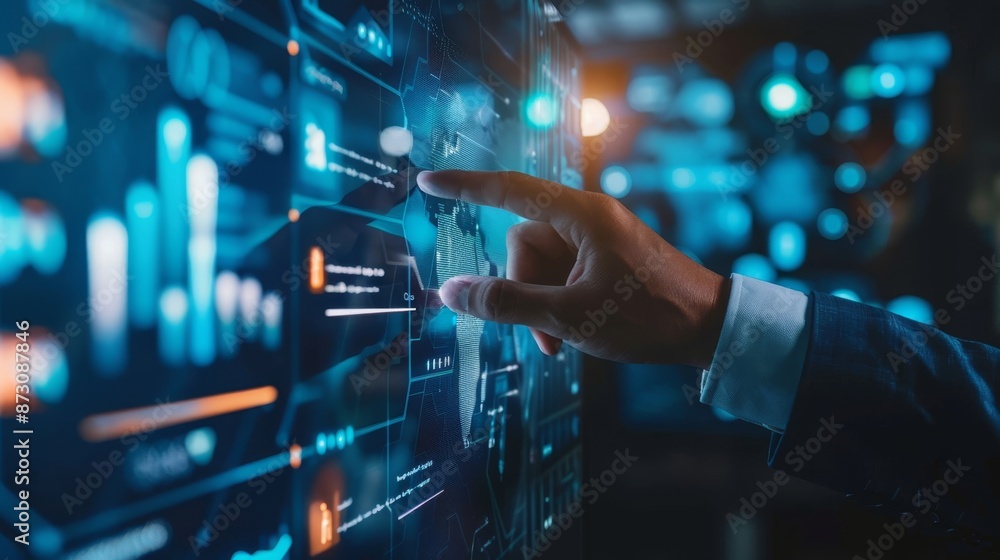 Agile Methodology Iterative Team Focus In Software With Businessman Interacting On Virtual