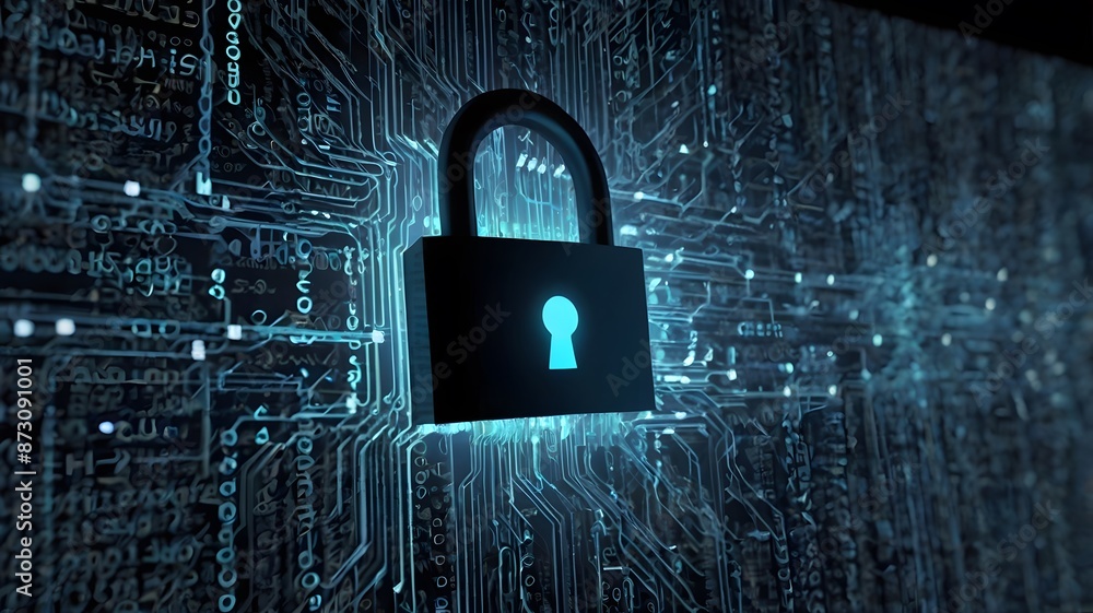 security and privacy concepts for data the lock symbol and internet ...