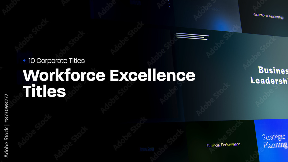 Workforce Excellence Titles | 10 Motion Titles with Control Panels Stock Template | Adobe Stock